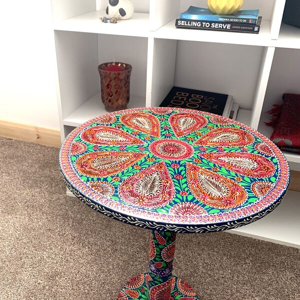 Painted Side Table - Etsy