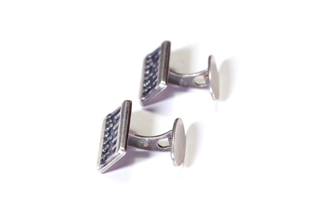 Modern Silver Cufflinks for Men, Jewel for Men, Pre-owned Cufflinks ...