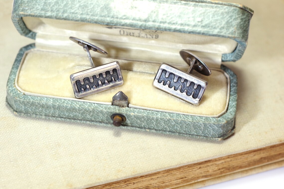 Modern Silver Cufflinks for Men, Jewel for Men, Pre-owned Cufflinks ...