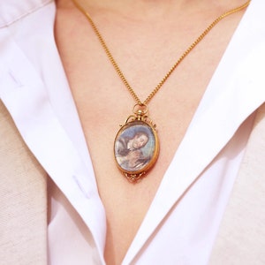 Antique Reliquary Locket Pendant in 18k Rose Gold, Religious Pendant ...