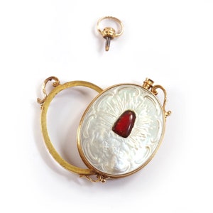 Antique Reliquary Locket Pendant in 18k Rose Gold, Religious Pendant ...