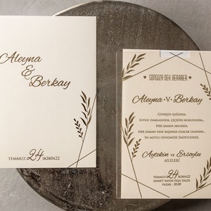 Gold Foil Velvet Wedding Invitation, Gold Foil Letterpress Printed ...