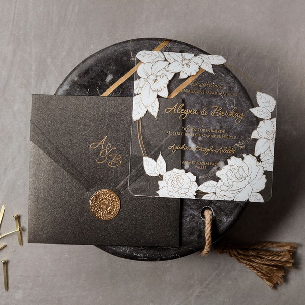 Transparent Wedding Invitation - Etsy