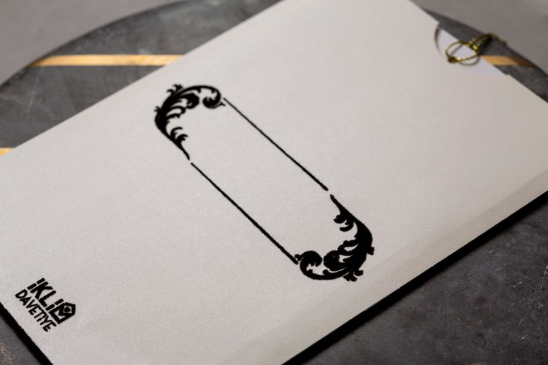 Black Velvet Wedding Invitation, Amazing Design, Pocket Style Envelope ...