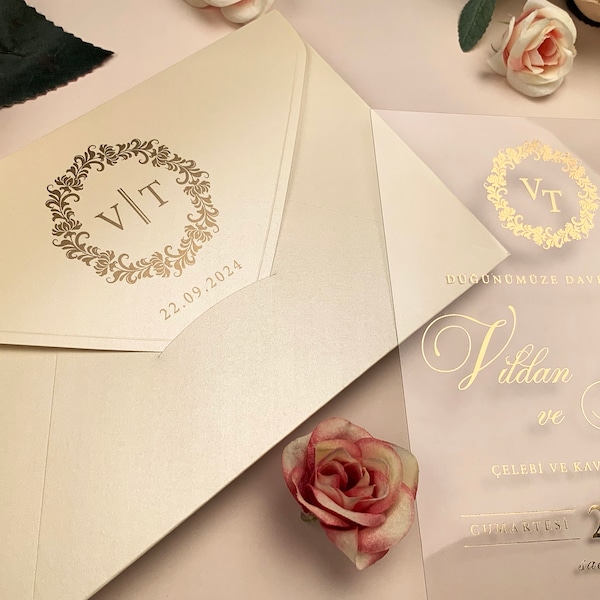 Transparent Wedding Invitation - Etsy