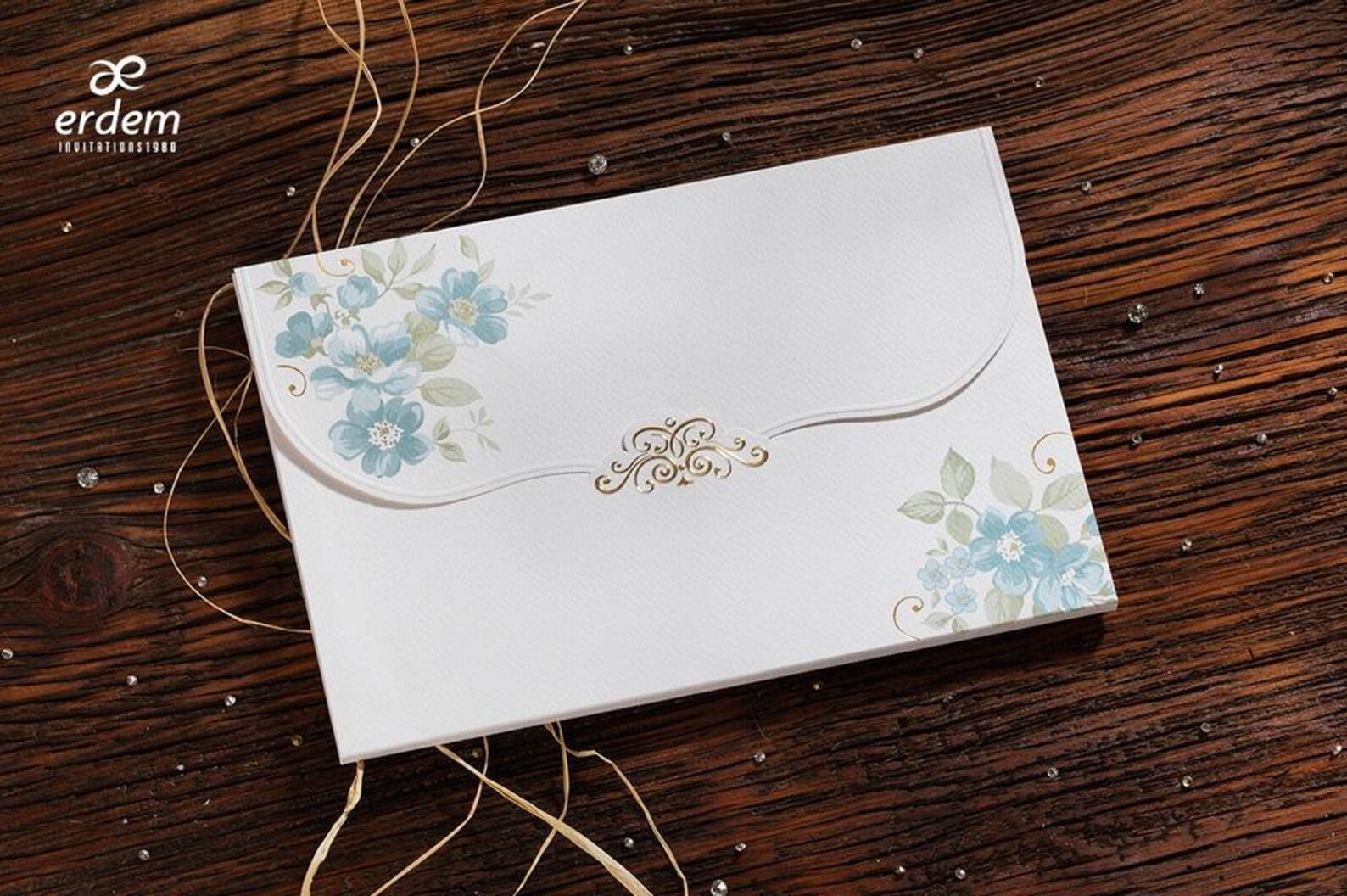 Floral Wedding Invitation Card Design Lux Thick Folded Cover - Etsy