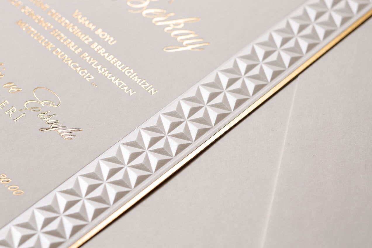 Simple Modern Wedding Invitation, Names Gold Foil Printed Custom ...