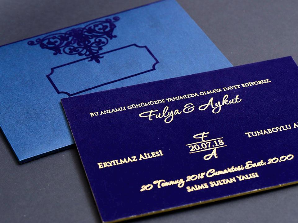 Navy Blue Velvet Wedding Invitation, Big, Elegant, Thick, Most ...