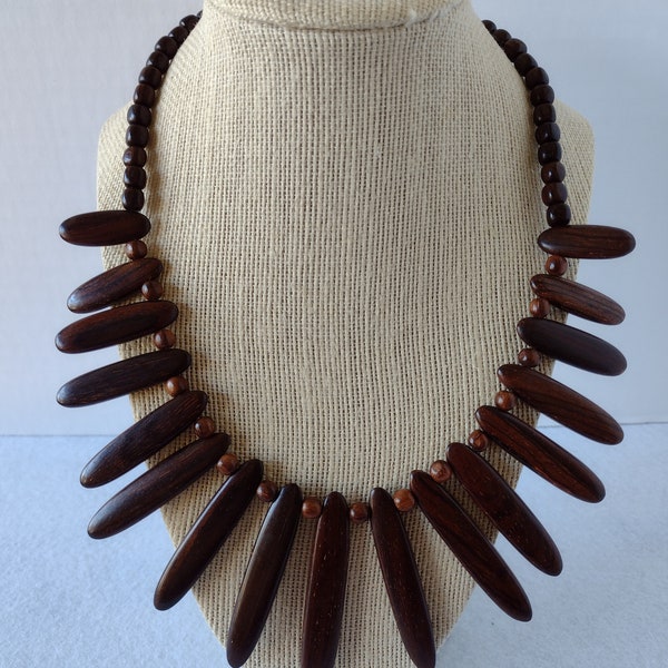 Wood Necklace - Etsy