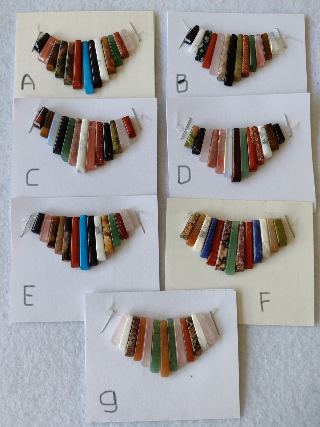 Mixed Stone Fan Spikes - Etsy