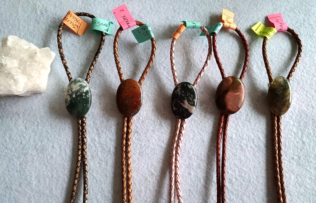 Oval Variety Stone Bolo Ties - Etsy