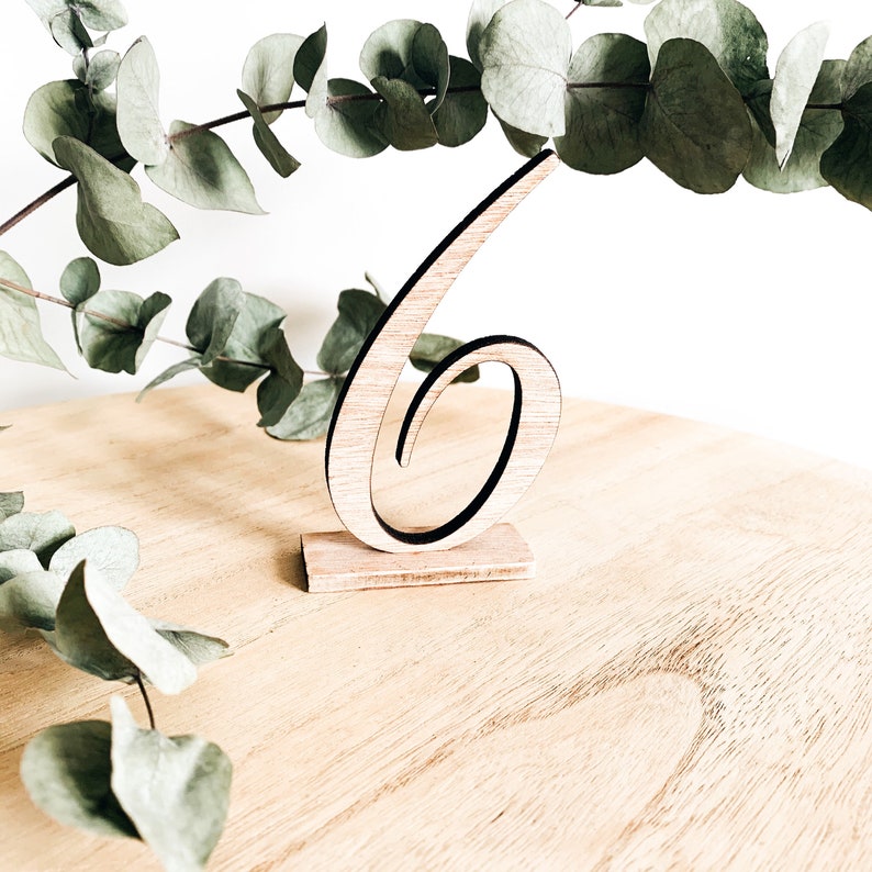 Numéro de table bois mariage - Etsy France