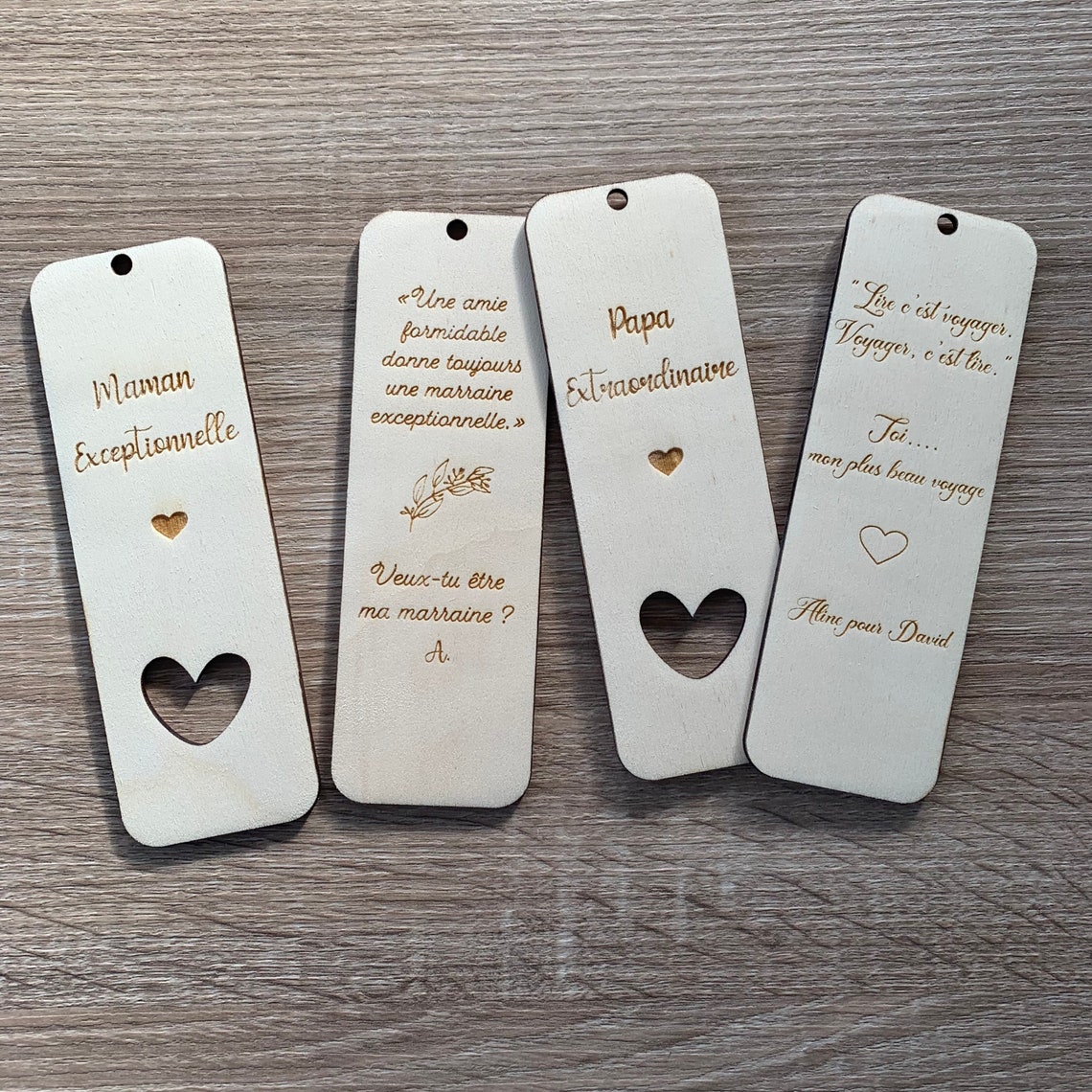 Marque page personnalisé en bois - Etsy France