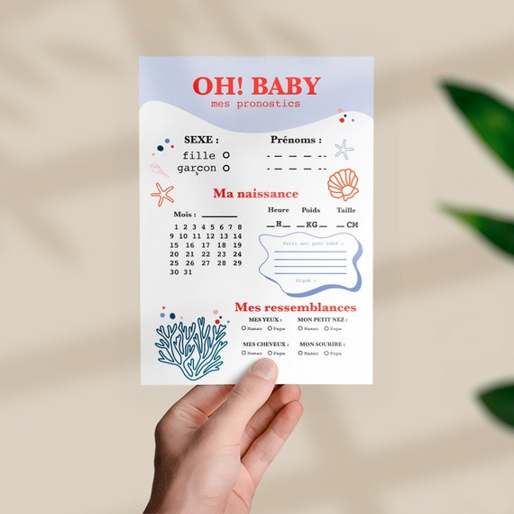 Tarjetas De Predicción De Baby Shower Para Imprimir Tarjetas De