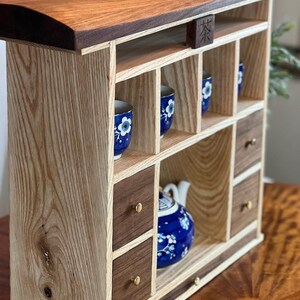 Tea Cabinet With Included Tea Set. Japanese Torii Gate Style - Etsy
