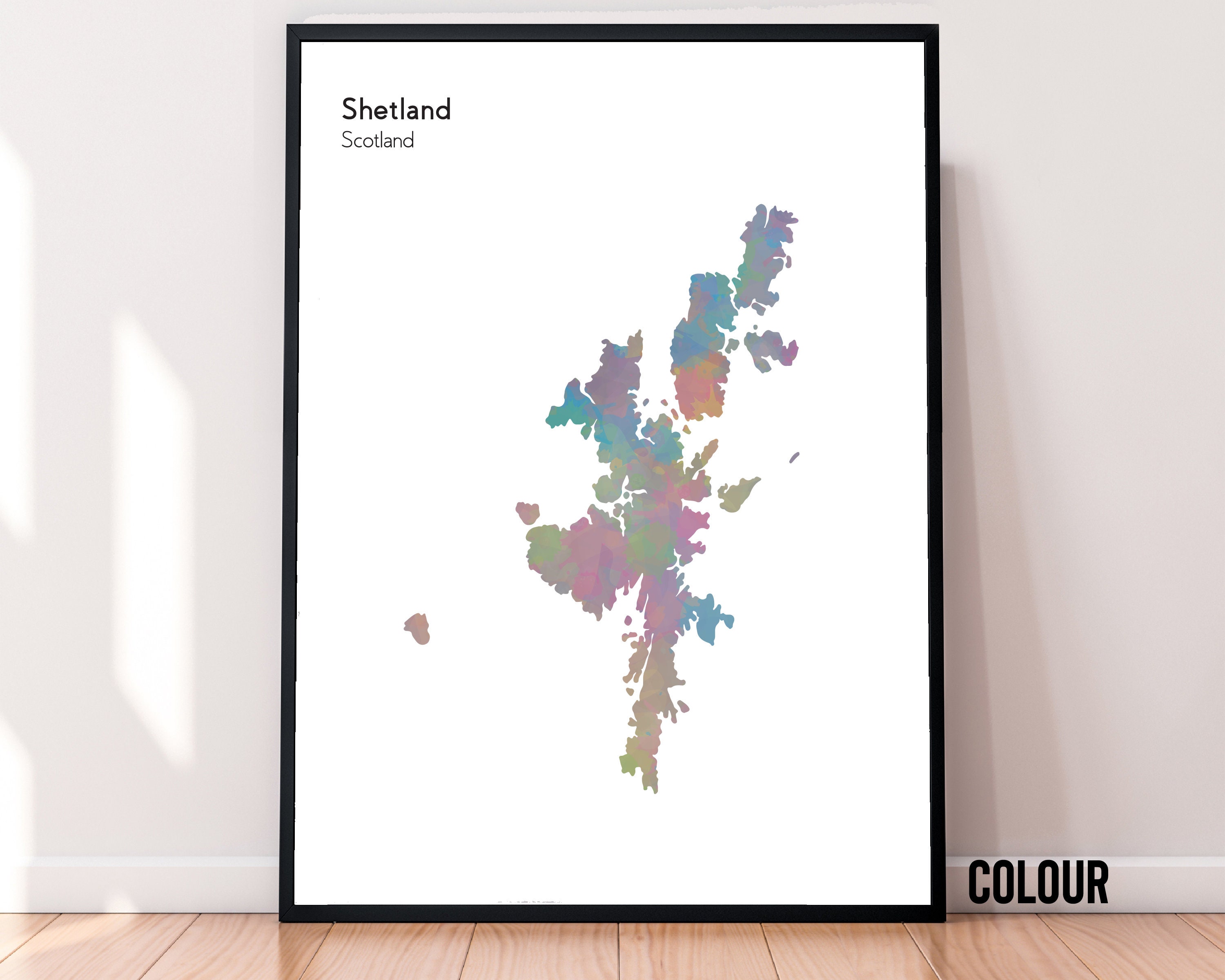 The Shetland Islands Print | Map | Island | Scotland | Gift - Etsy UK