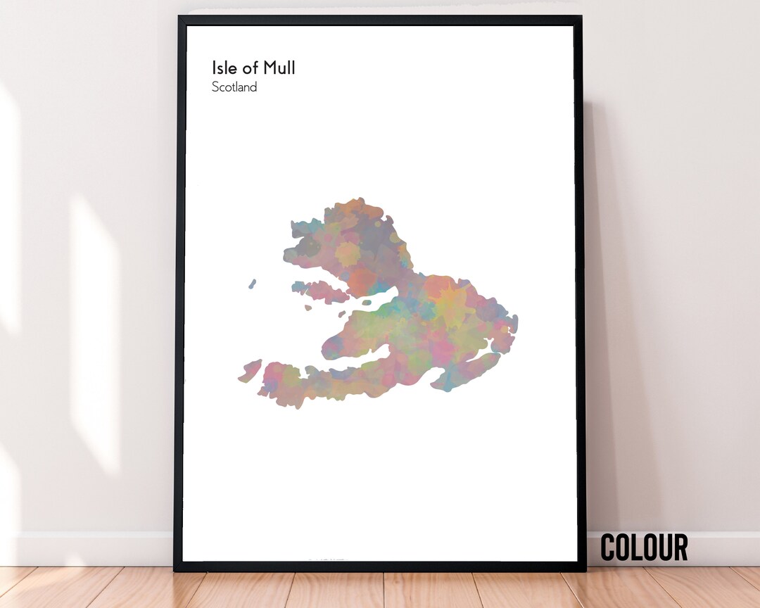 Isle of Mull Print | Map | Island | Scotland | Gift | Print - Etsy