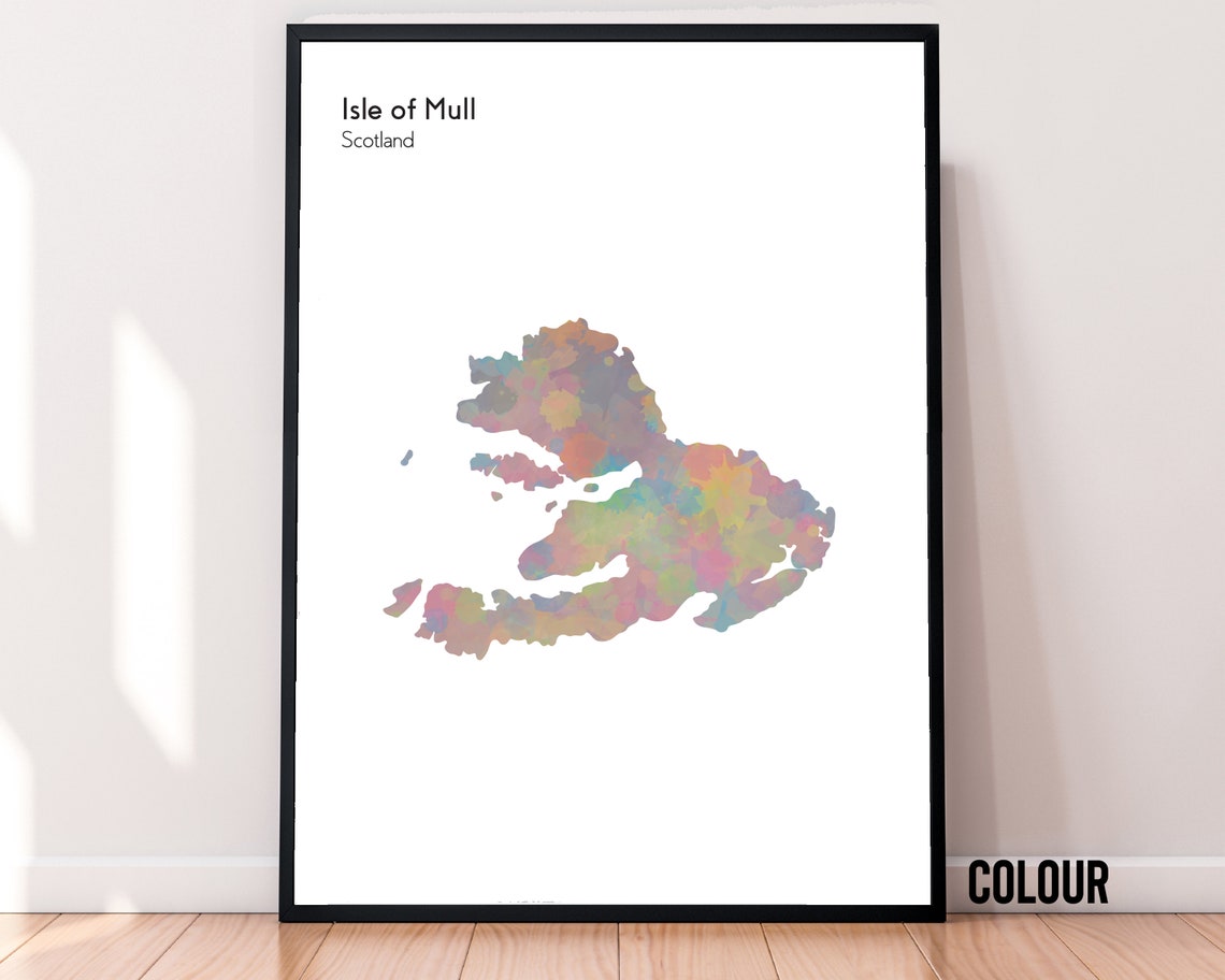 Isle of Mull Print | Map | Island | Scotland | Gift | Print - Etsy UK