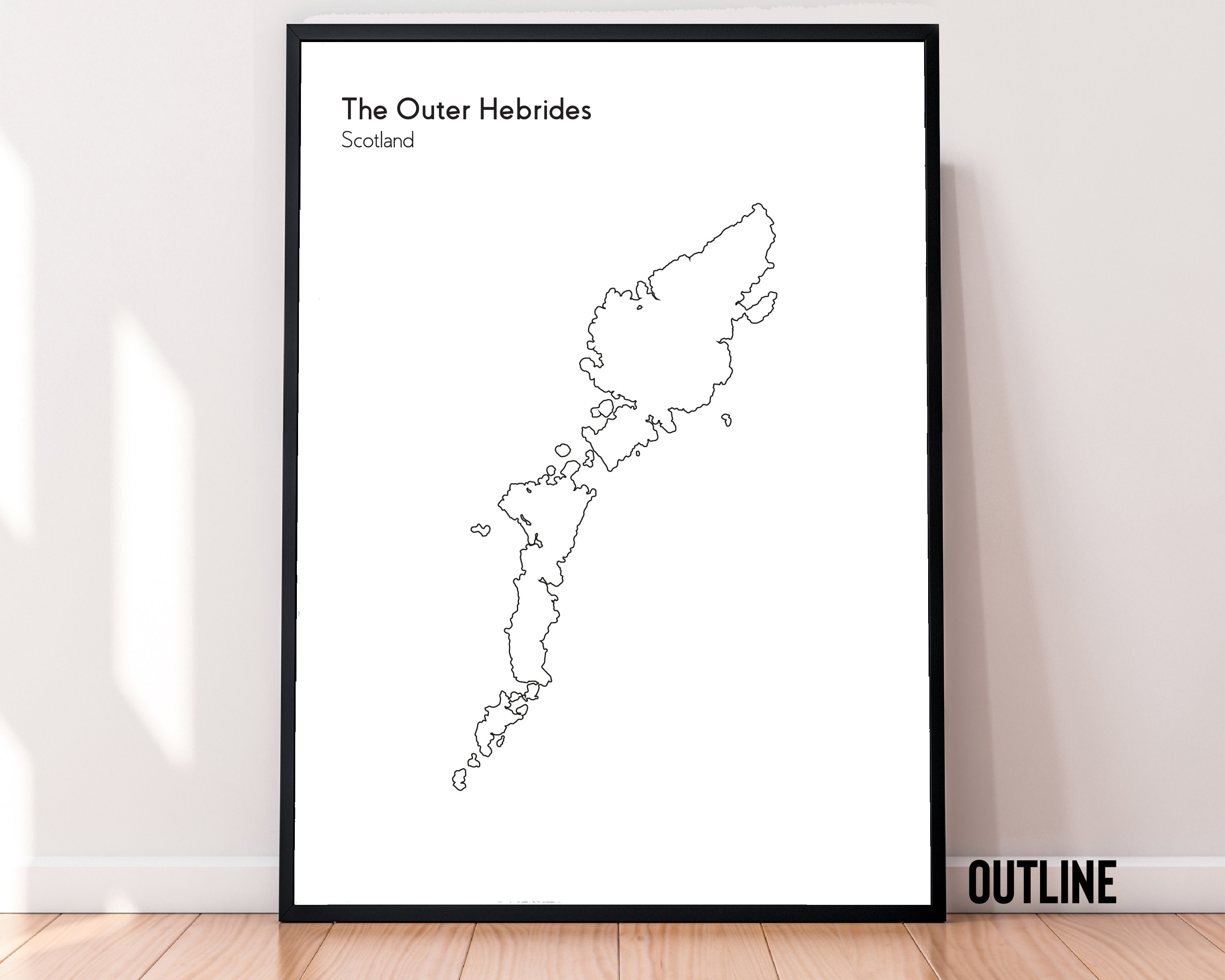 Outer Hebrides Print | Map | Island | Scotland | Gift | Print - Etsy
