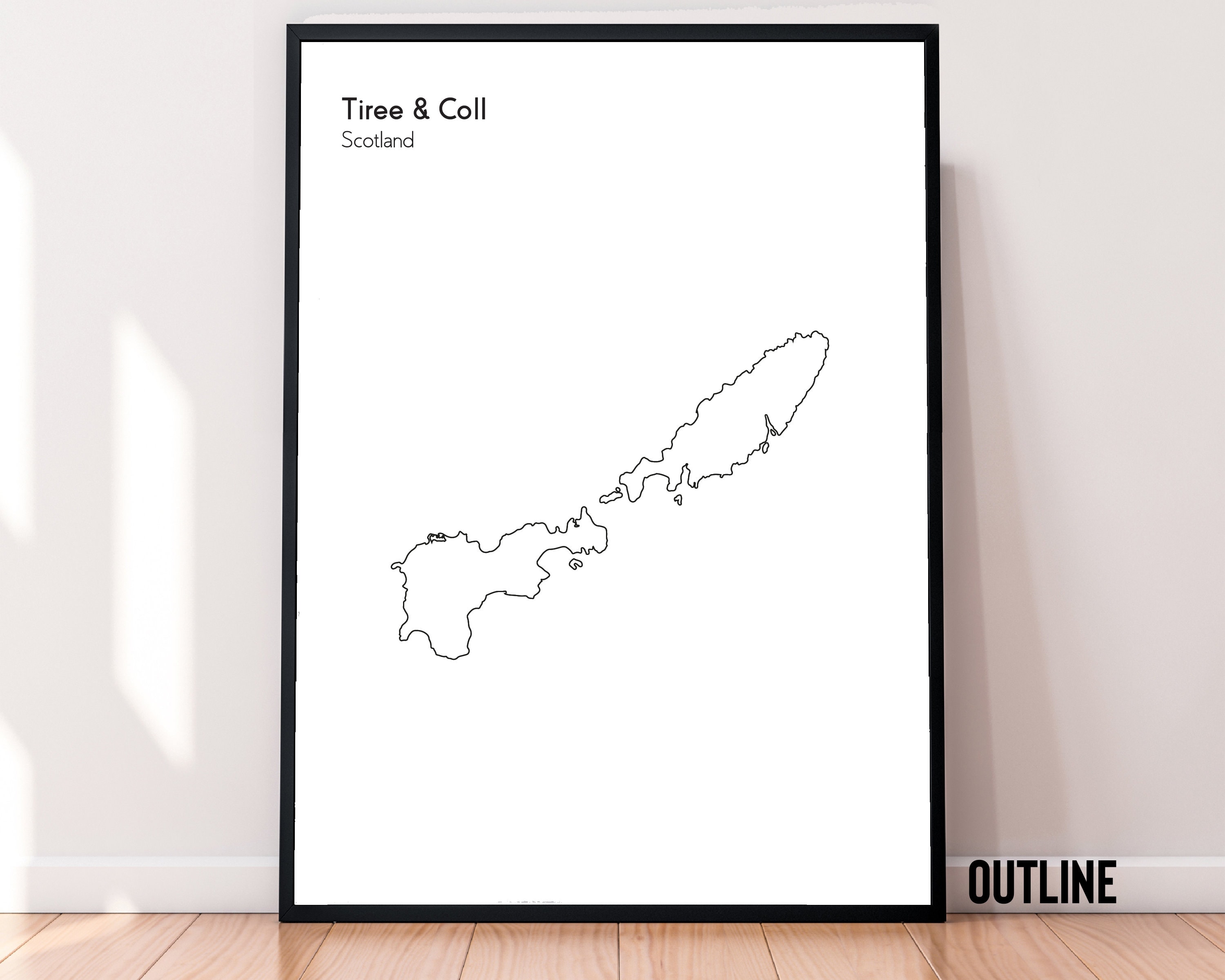 Isles of Tiree & Coll Print | Map | Island | Scotland | Gift - Etsy UK