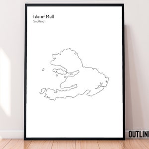 Isle of Mull Print | Map | Island | Scotland | Gift | Print - Etsy