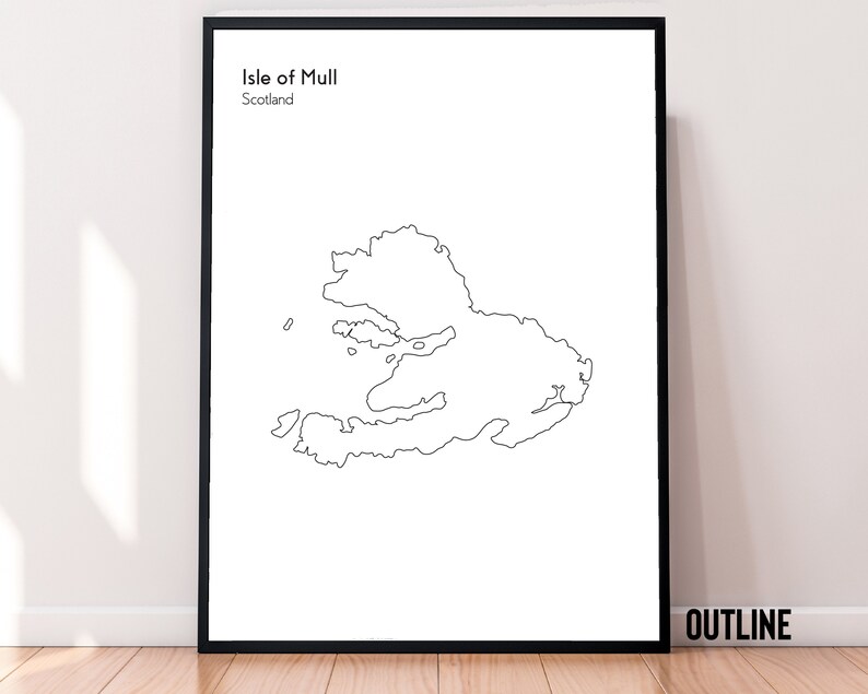 Isle of Mull Print | Map | Island | Scotland | Gift | Print - Etsy