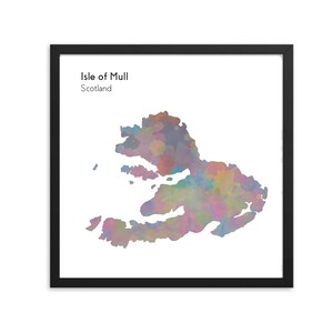 Isle of Mull Print Map Island Scotland Gift | Etsy