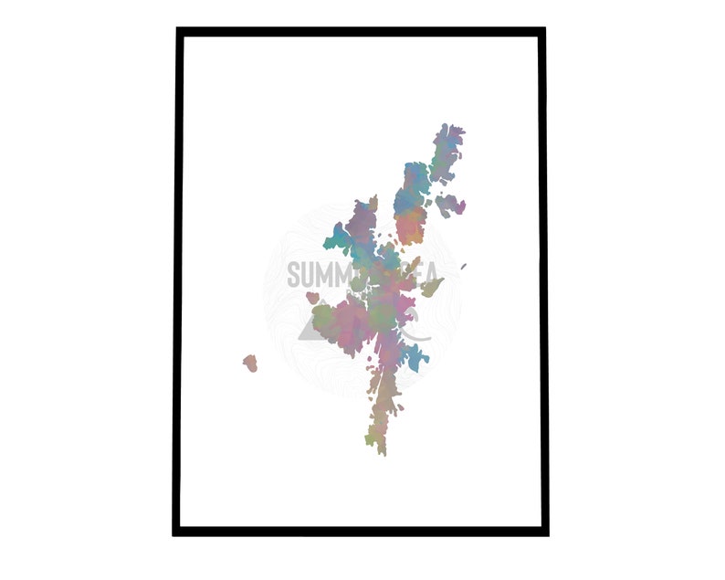 The Shetland Islands Print | Map | Island | Scotland | Gift - Etsy UK