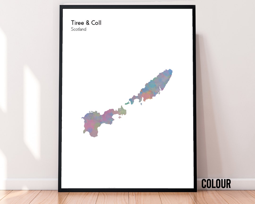 Isles of Tiree & Coll Print | Map | Island | Scotland | Gift - Etsy UK