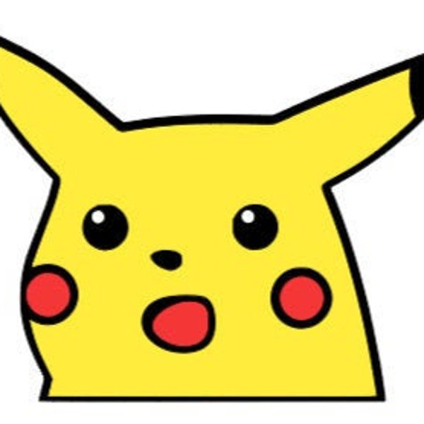 Surprised Pikachu Decal - Etsy