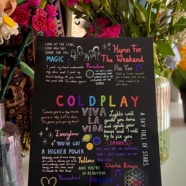Coldplay - Etsy UK