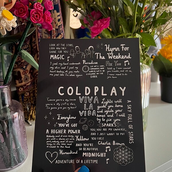 Coldplay - Etsy UK