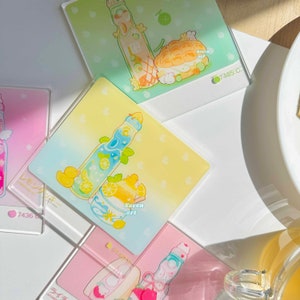 Acrylic Coasters, Sakura Coaster, Drinkware, Cute Anime Style, Japan ...