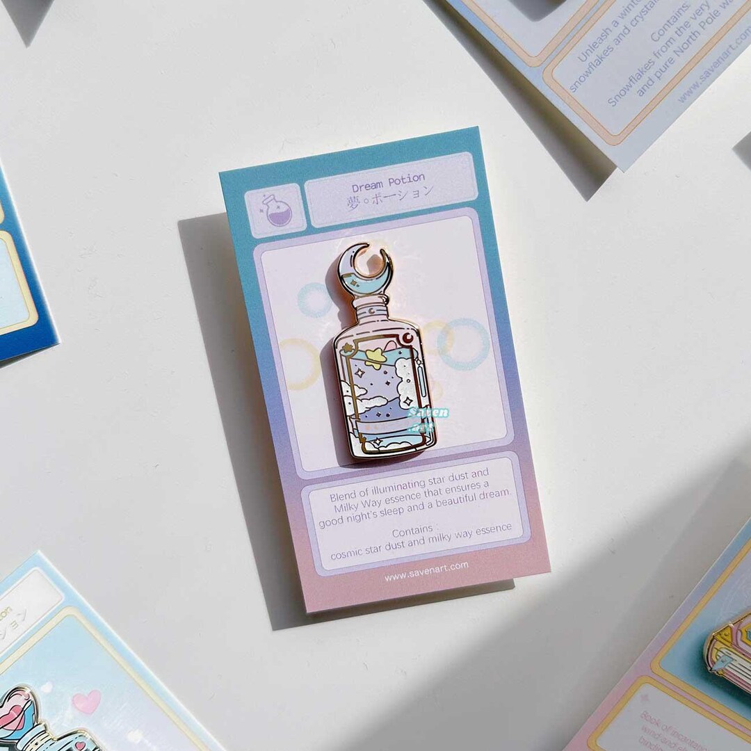 Enamel Pin, Dream Potion, Magical Pins, Witchy Vibes, Cute Enamel Pins ...