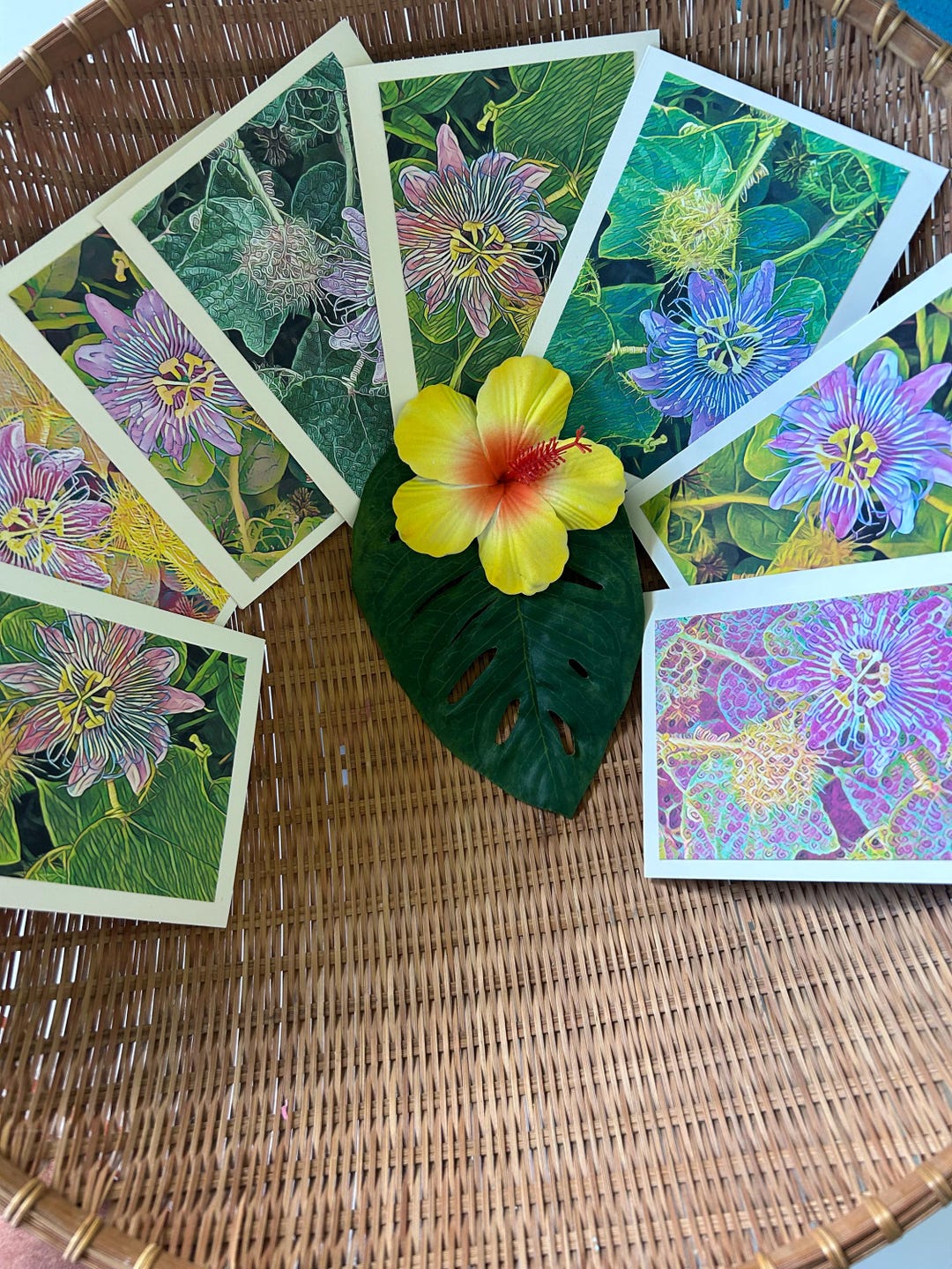 Hawaii Passionflower Notecards, Lilikoi Tropical Flower Card Set ...