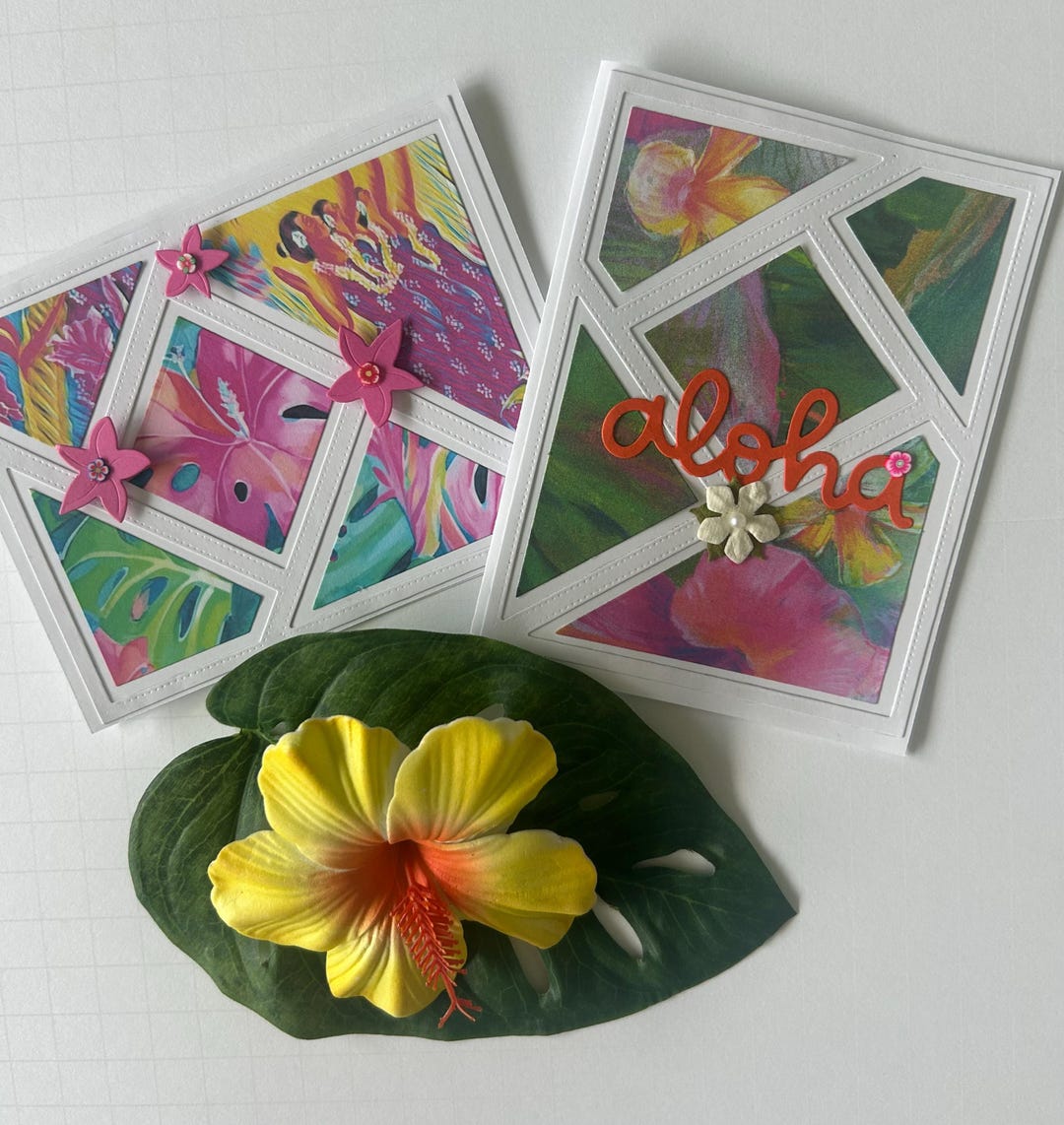 Hawaii Greeting Card Set, Hula Girl Card, Hula Dance Cards, Aloha ...