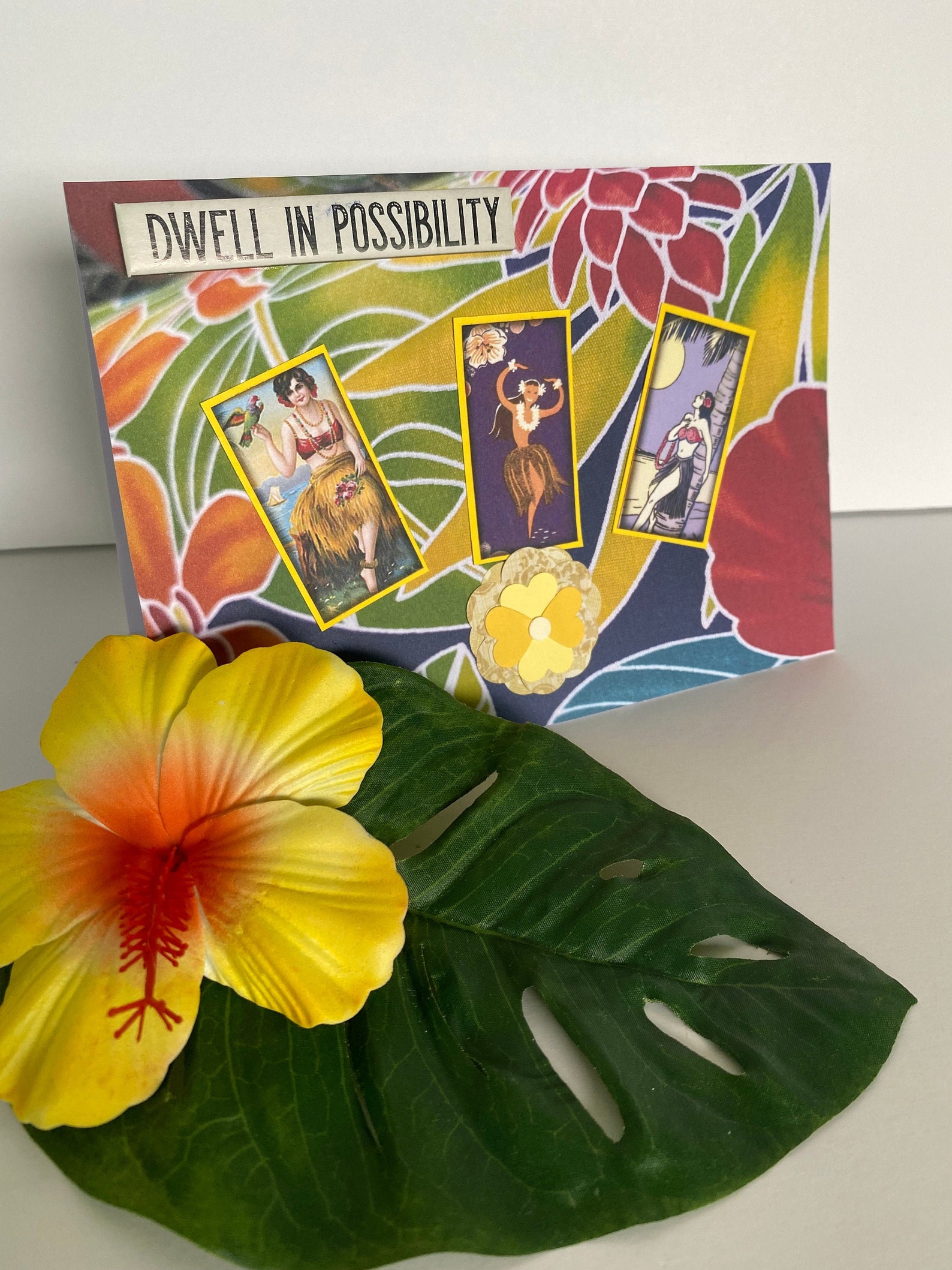 Hawaii Hula Dancer Card Aloha Greetings Old Hawaii Hawaiian | Etsy