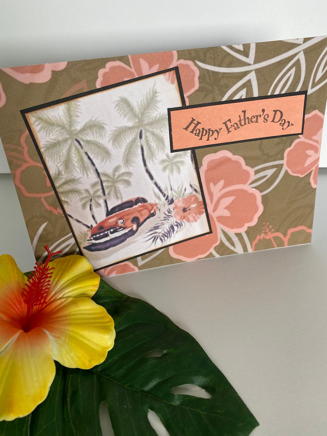Retro Father's Day Card, Happy Father's Day, Aloha Father's Day, Retro ...