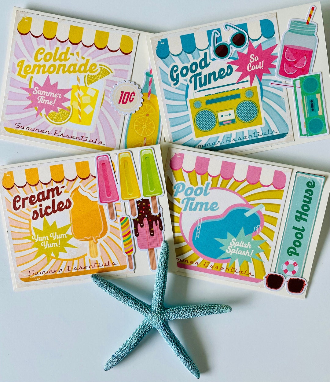 Ice Cream Summer, Retro Summer Cards, Summer Vacation, Beach Side, Pool ...