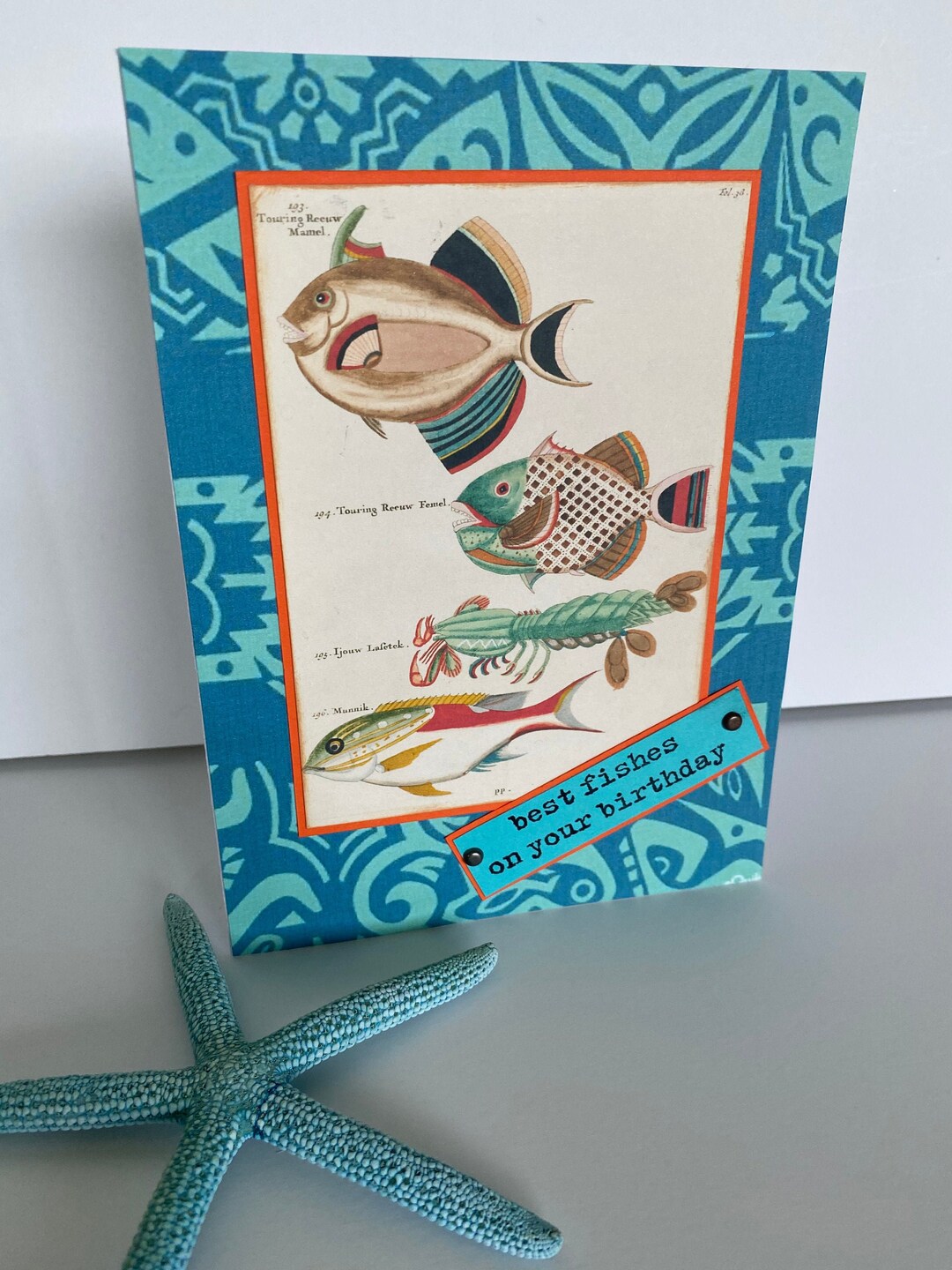 Best Fishes Birthday Card, Tropical Fish Card, Under the Sea Birthday ...