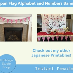 Japan Flag Printable Alphabet Banner - Includes All Letters, Numbers ...