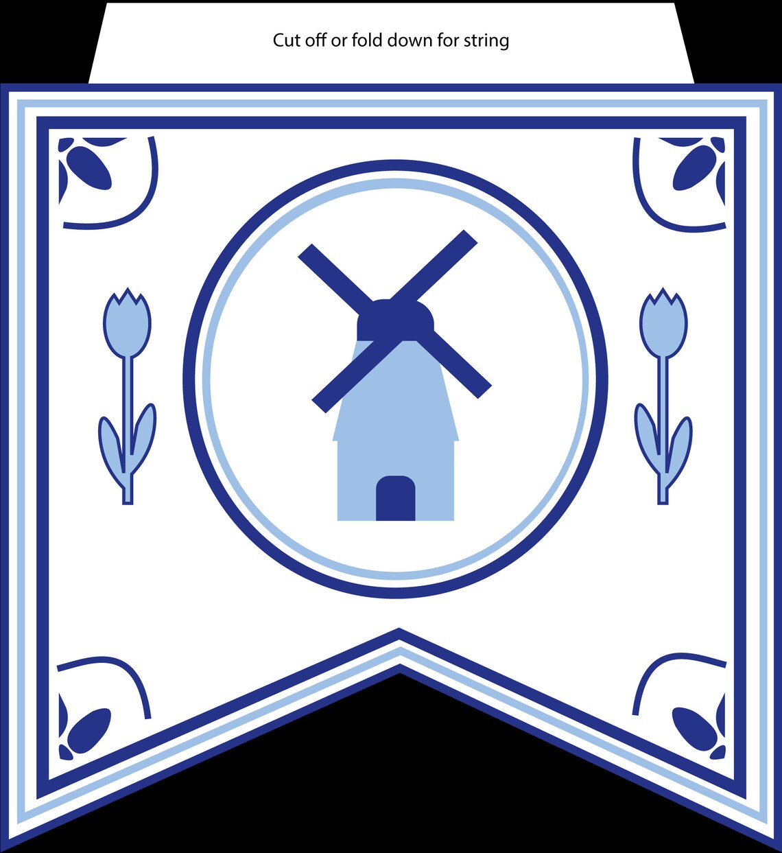 Dutch Delft Flag Customizable Printable Banner With Entire Alphabet ...