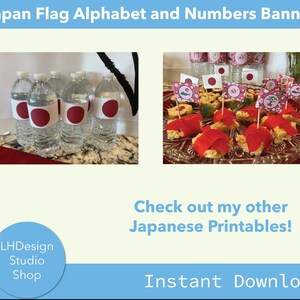 Japan Flag Printable Alphabet Banner - Includes All Letters, Numbers ...