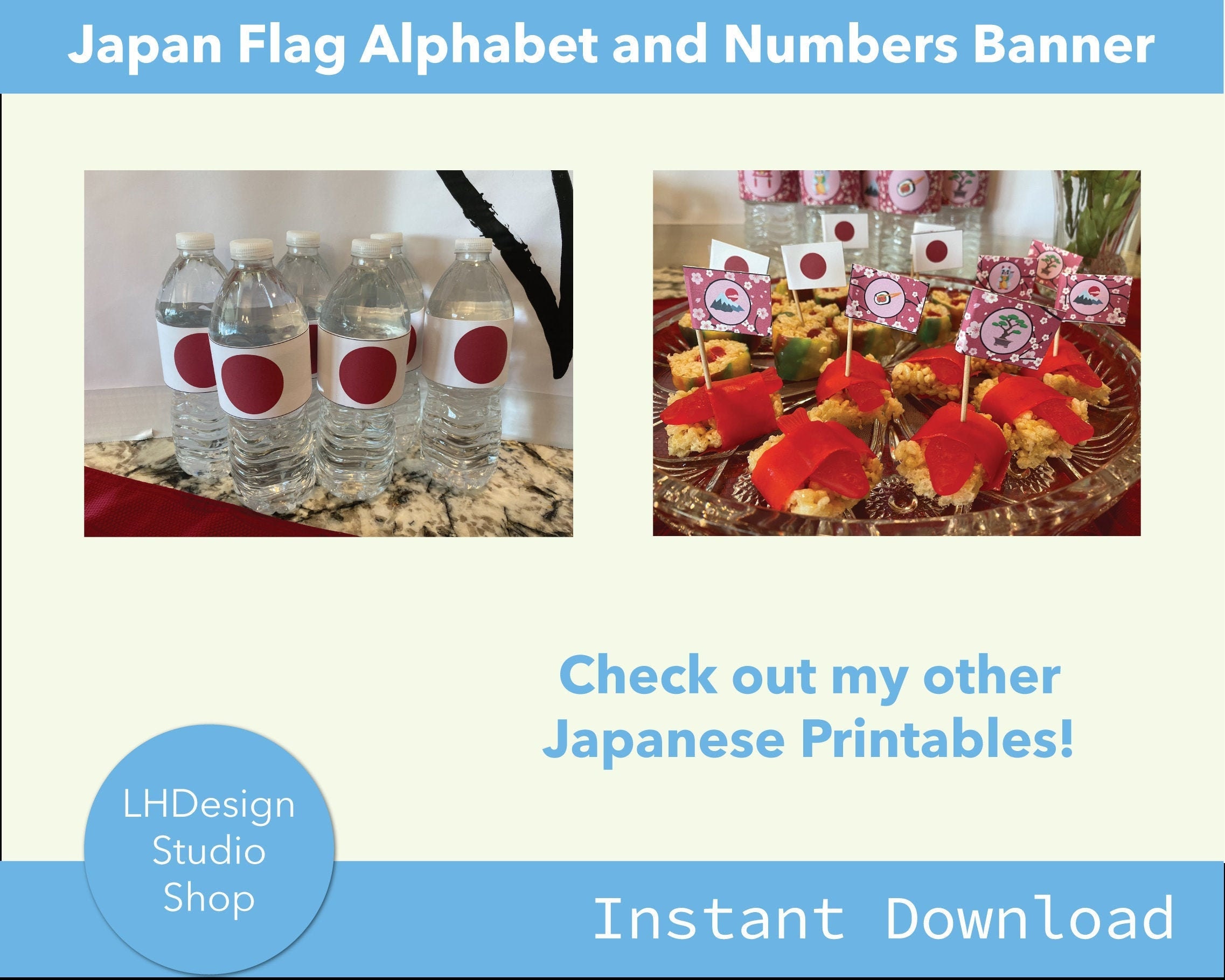 Japan Flag Printable Alphabet Banner - Includes All Letters, Numbers ...