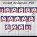 American Flag Happy Birthday Banner - INSTANT DOWNLOAD - Digital File ...