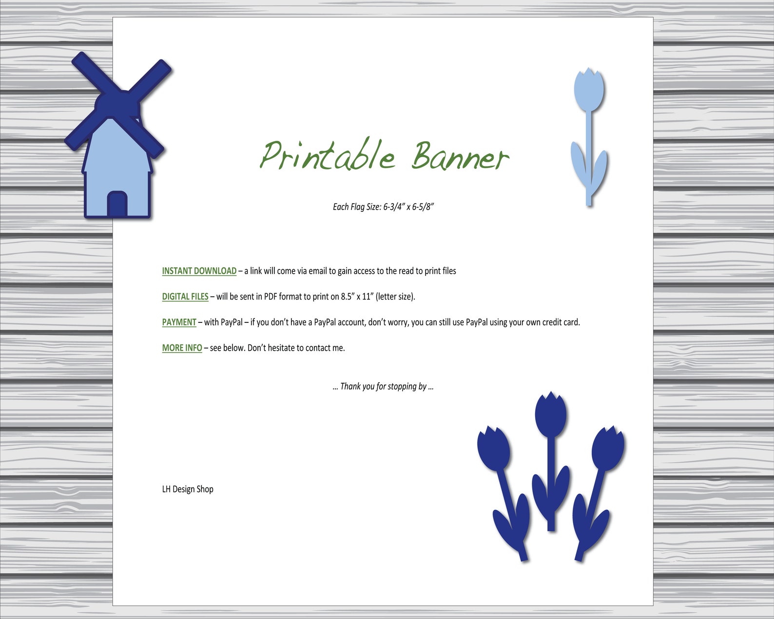 Dutch Delft Flag Customizable Printable Banner With Entire Alphabet ...