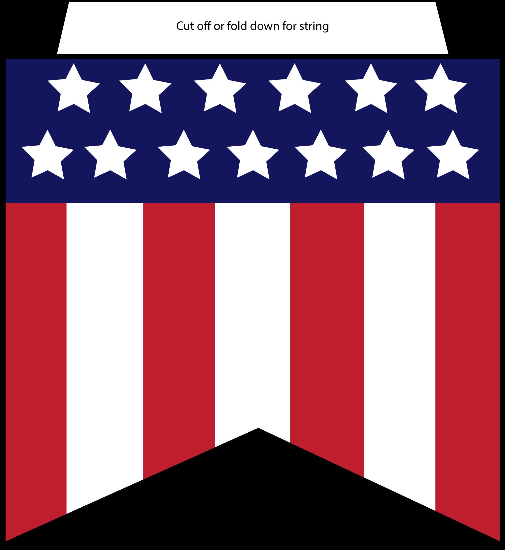 American Flag Happy Birthday Banner - INSTANT DOWNLOAD - Digital File ...