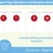 Japan Flag Printable Alphabet Banner - Includes All Letters, Numbers ...