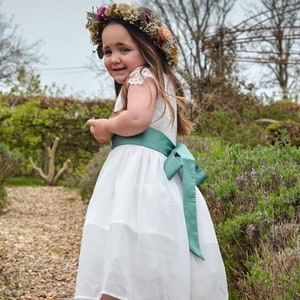 Teal Turquoise Sash for Dress for Flower Girl Junior - Etsy UK