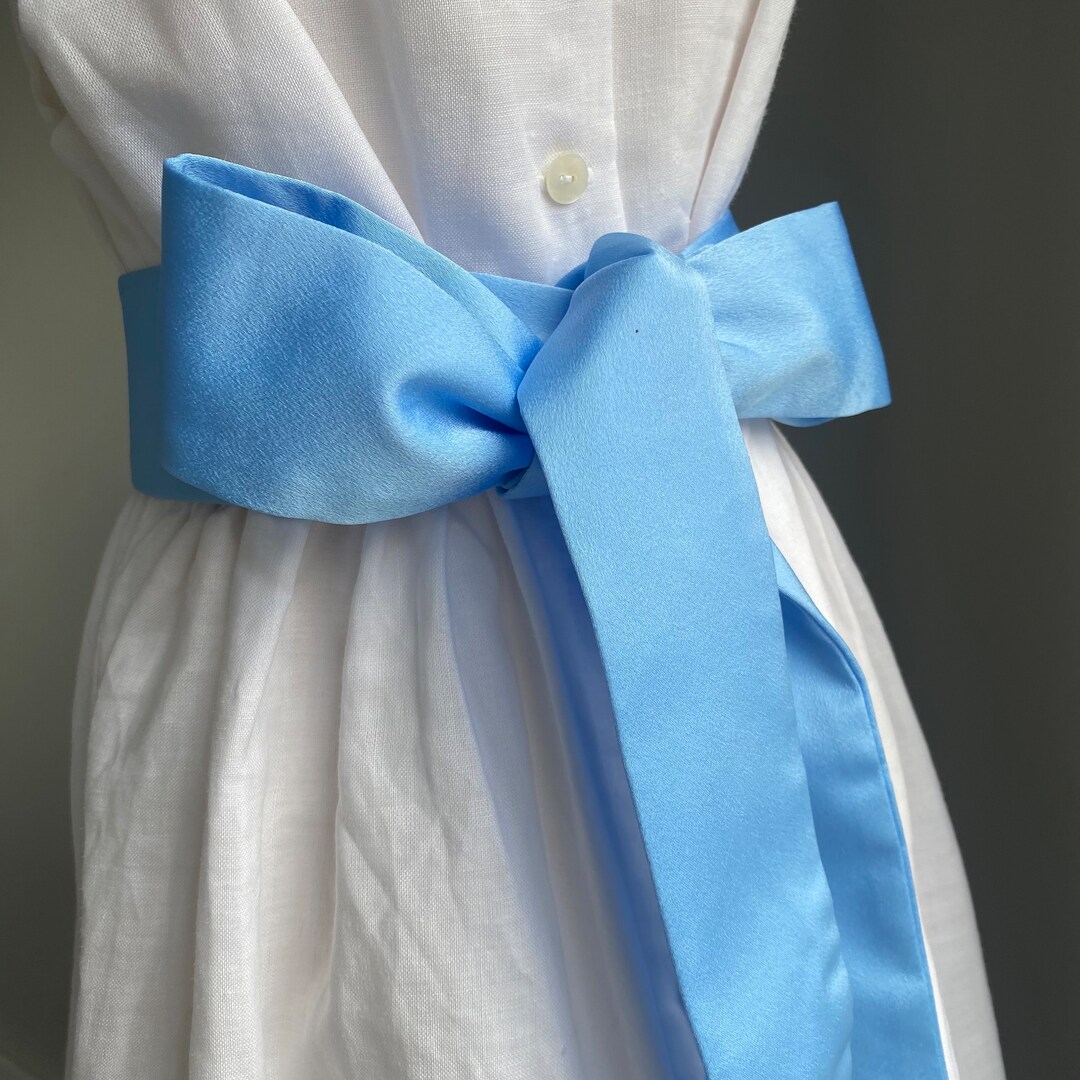 Powder Blue Sash Belt for Dress for Flower Girl, Junior Bridesmaid ...